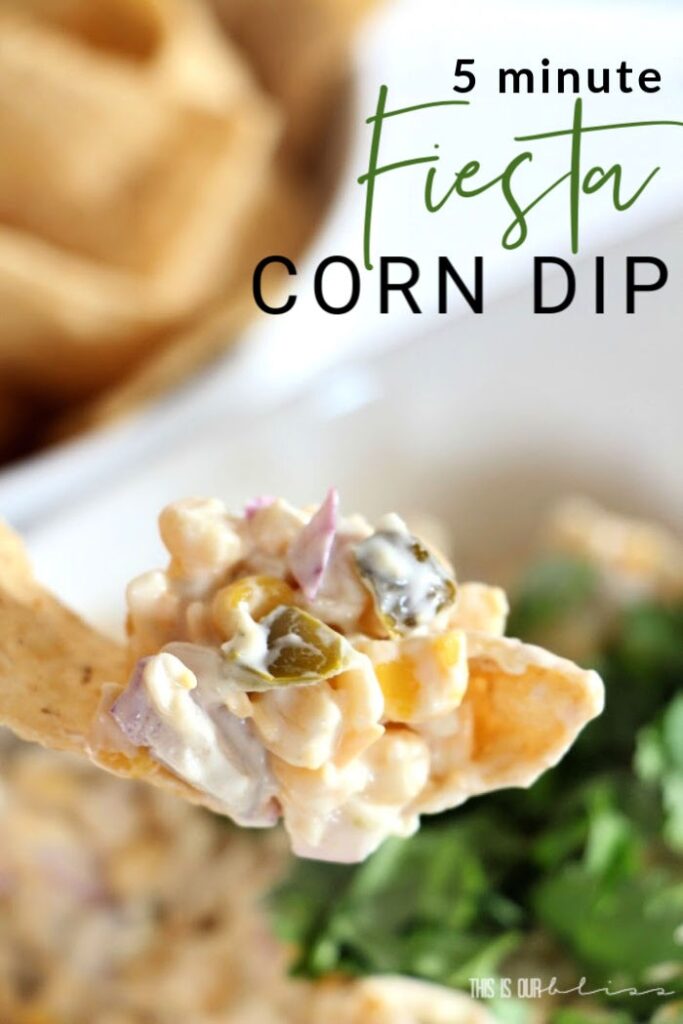 5 Minute Recipe: Cold Corn Fiesta Dip | This is our Bliss