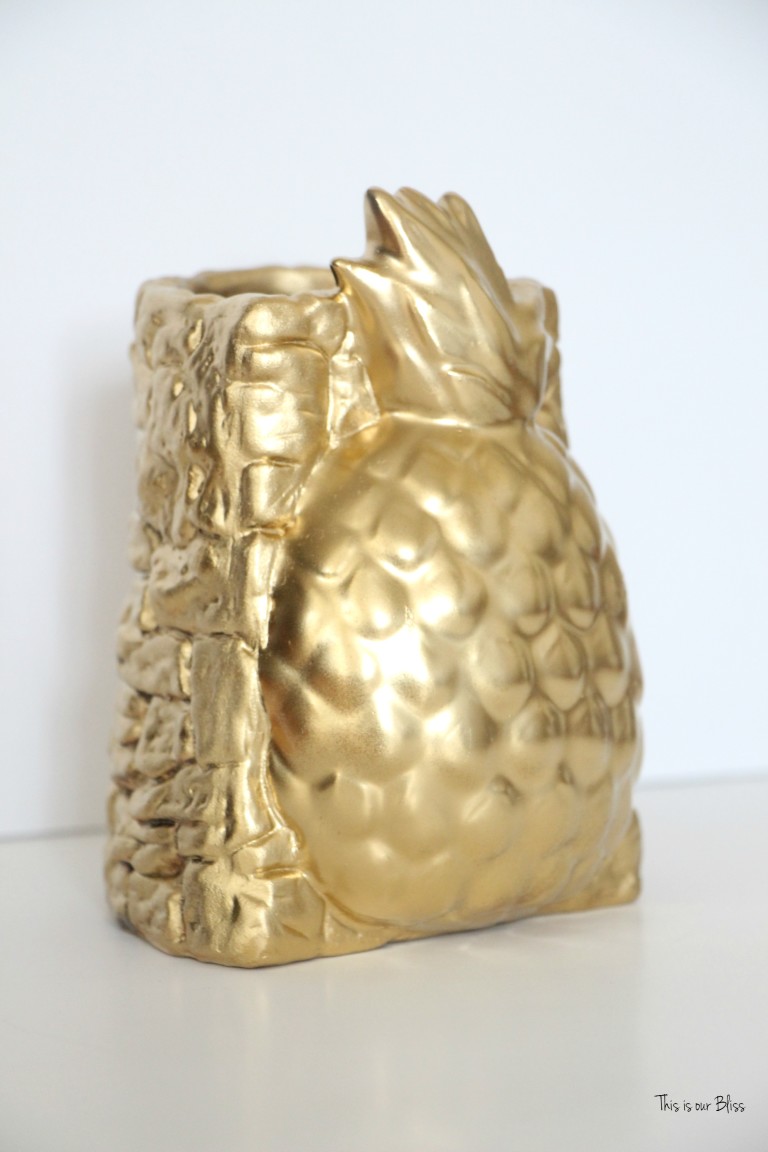 Thrifted Pineapple Vase Makeover | This is our Bliss