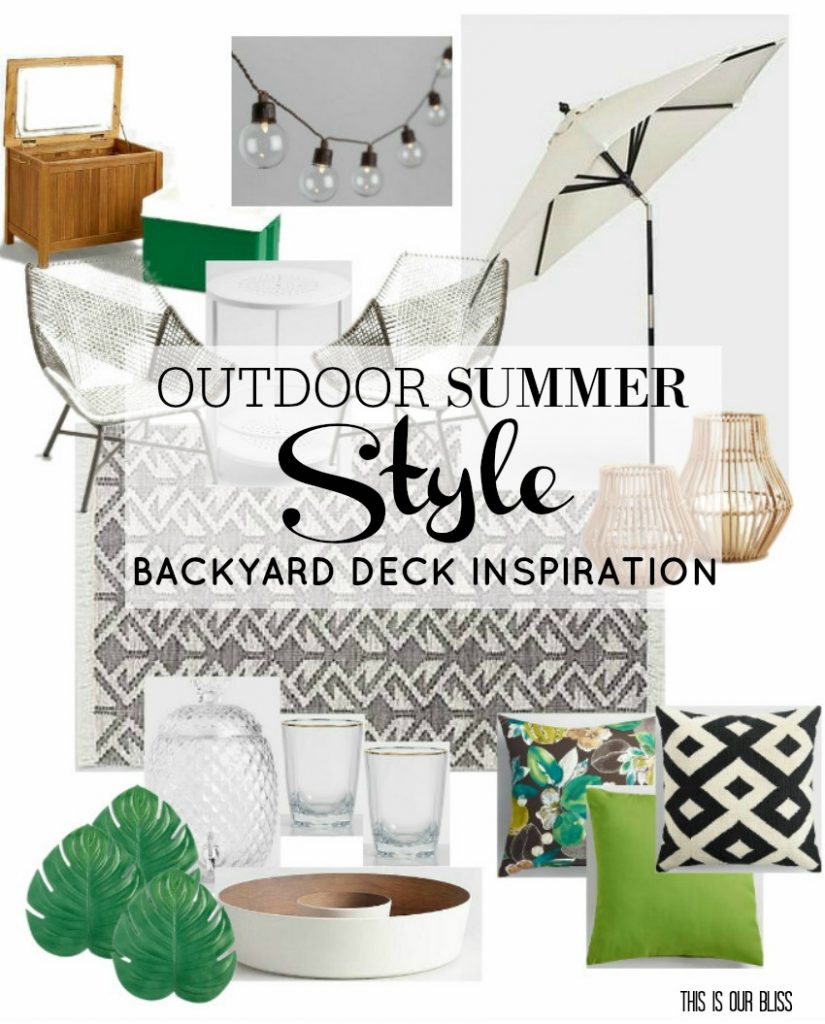 Outdoor Summer Style | Backyard Deck Inspiration | This is our Bliss