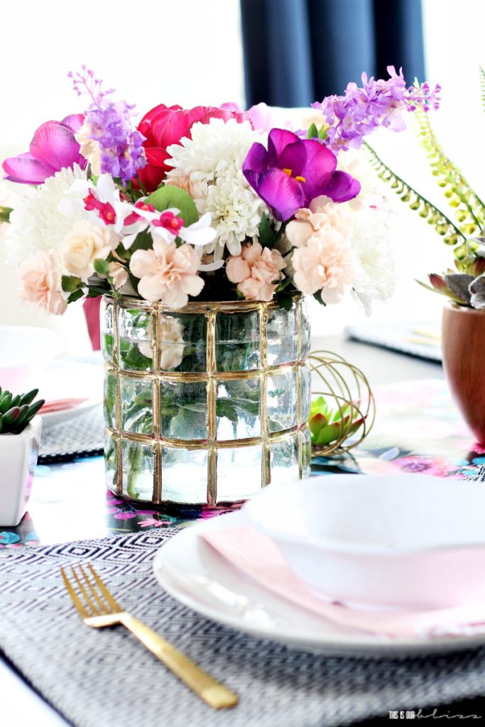 Floral and Feminine Spring Dining Room Tour | This is our Bliss