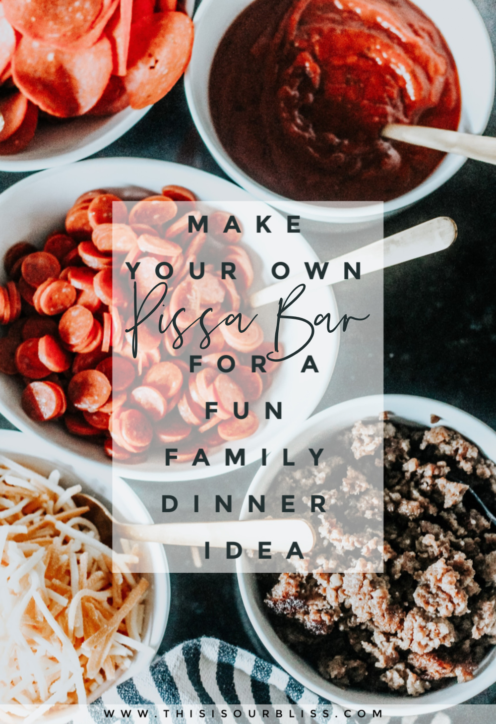 Make Your Own Pizza Bar For Family Dinner Idea This Is Our Bliss