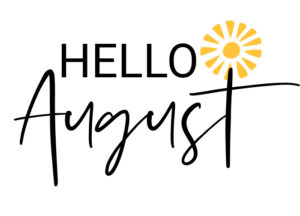 Simple "Hello, August" Free Monthly Printable Art - This is our Bliss