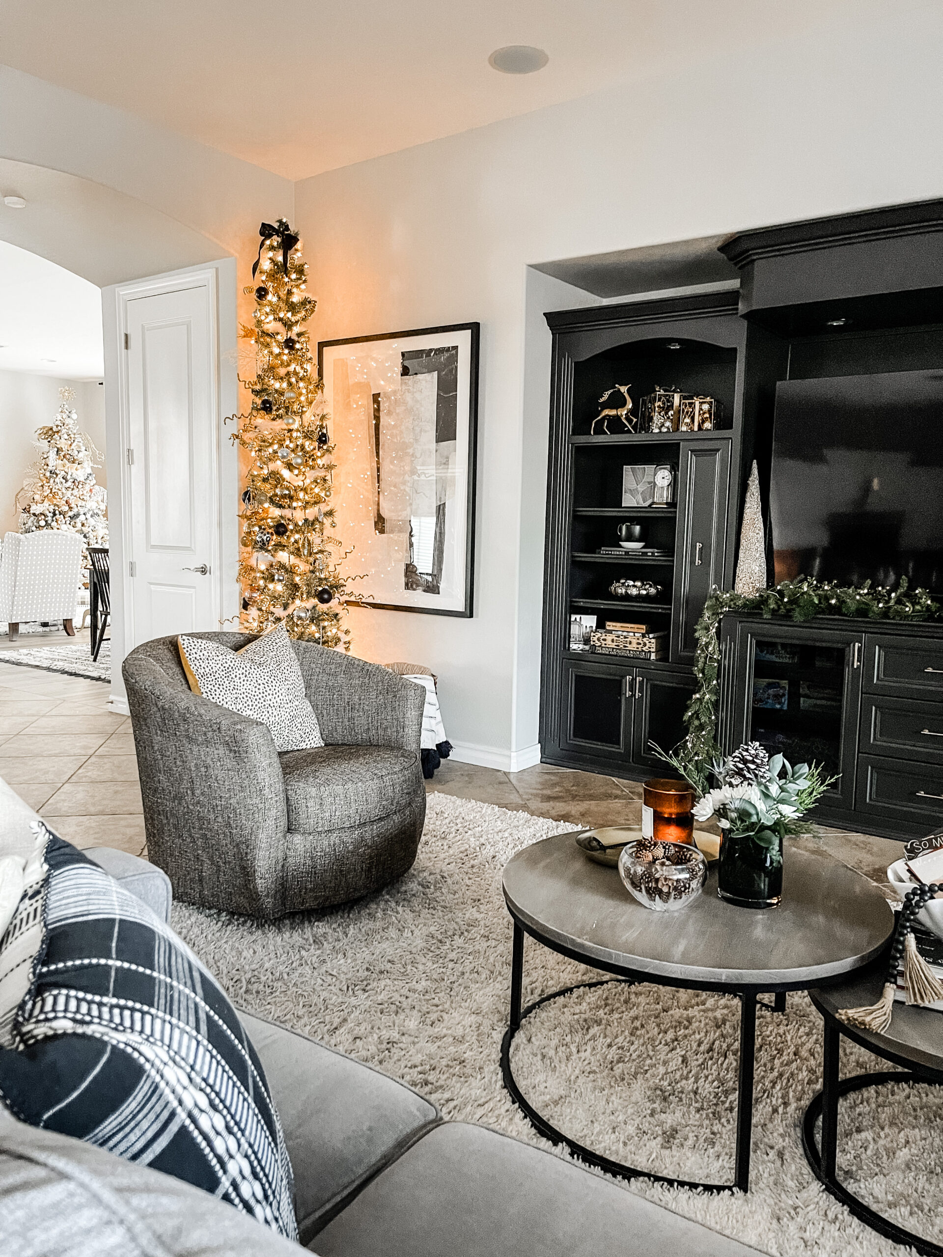 A Very Merry Holiday Home // Christmas Family Room Tour - This is our Bliss