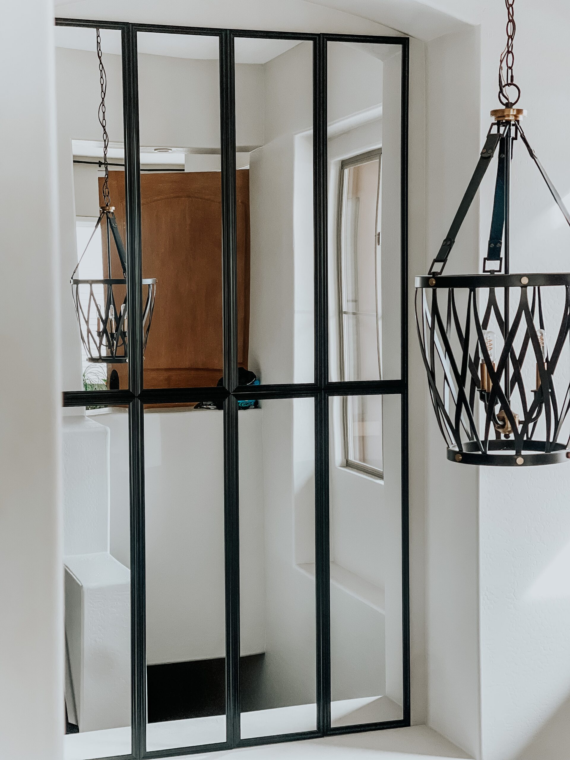 HOW TO FILL A STAIRWELL NICHE WITH FULL-LENGTH MIRRORS