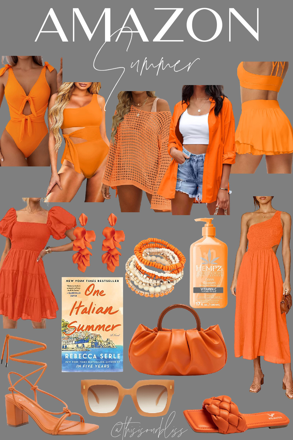 Orange Amazon Finds for Summer - This is our Bliss