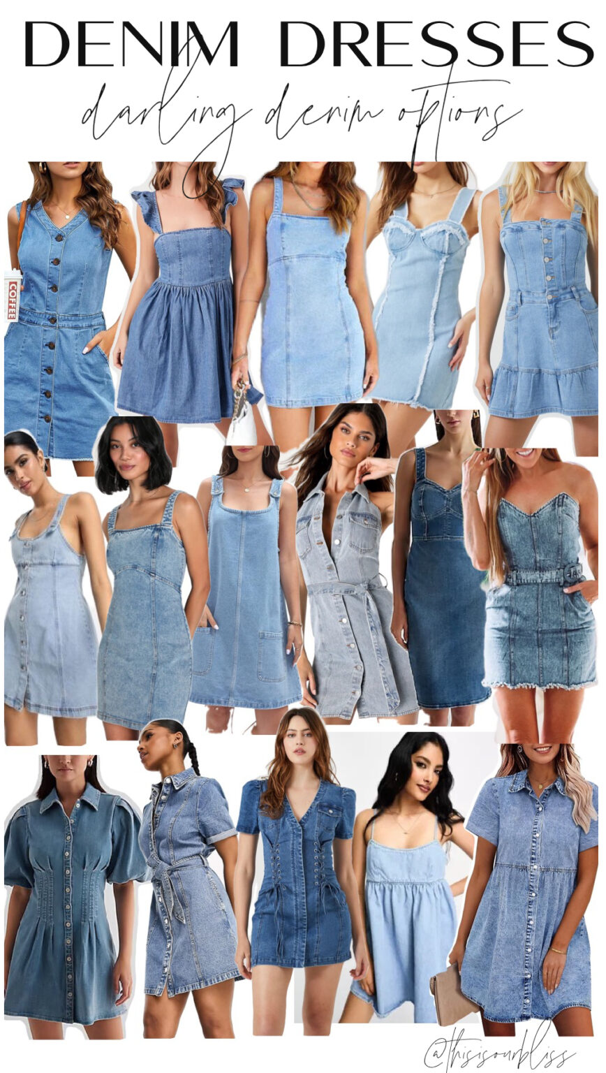 16+ Darling Denim Dresses // Country Concert Style - This is our Bliss