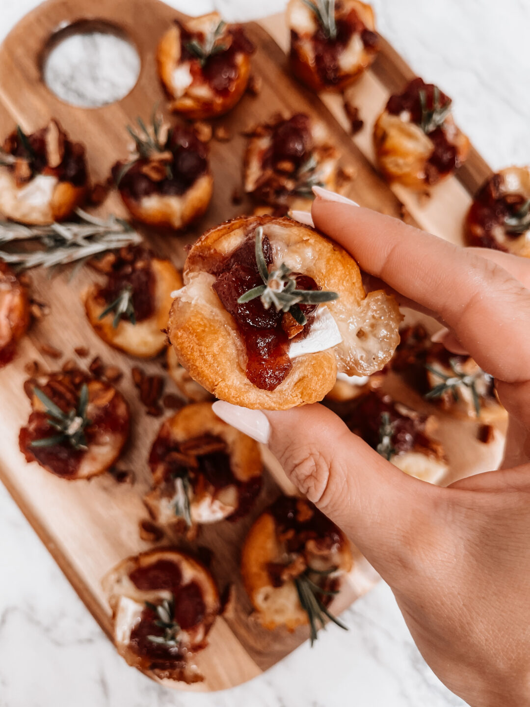 Holiday Appetizer // Cranberry Baked Brie Bites - This is our Bliss