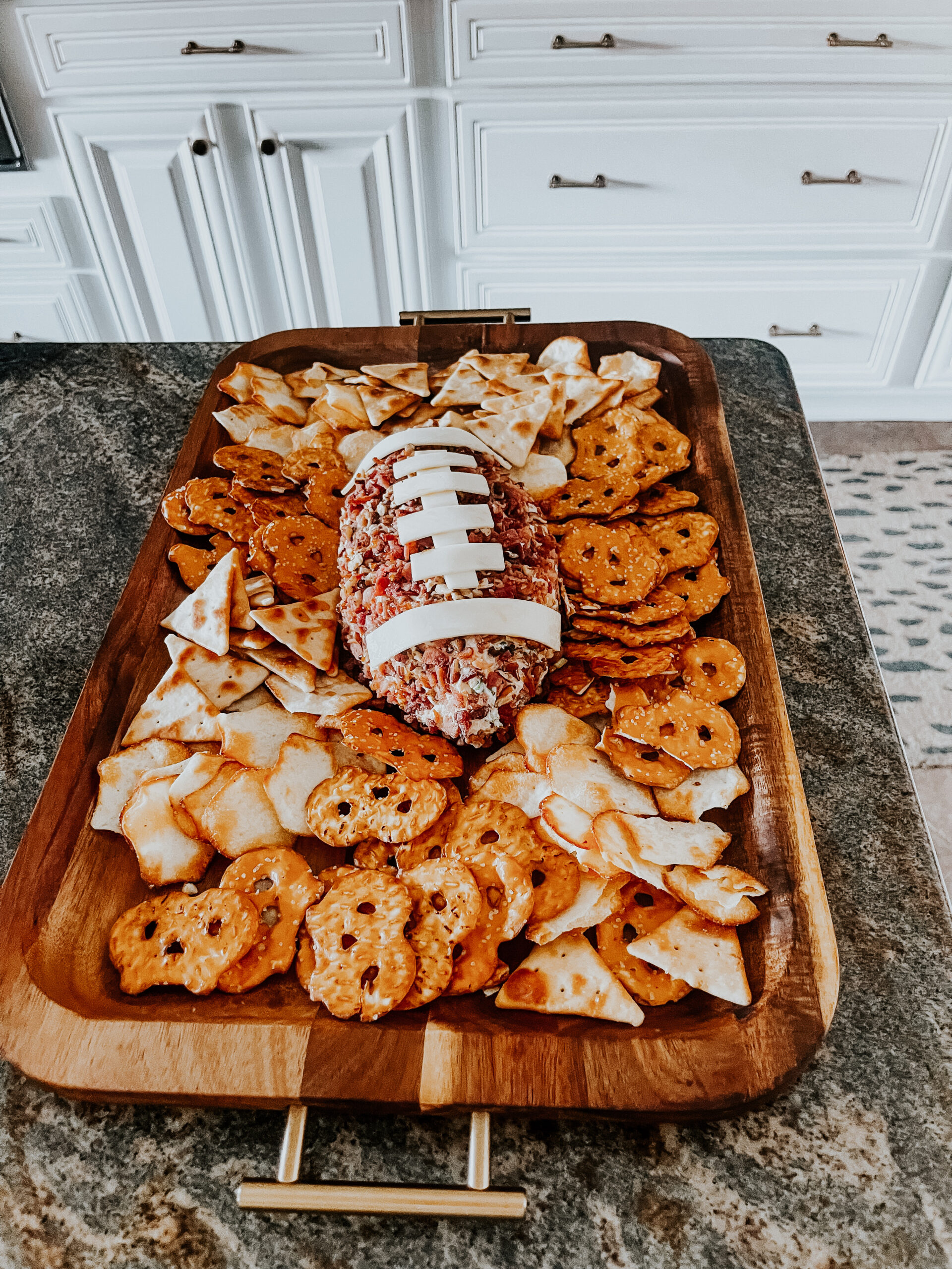 How to Make a Football Cheese Ball - This is our Bliss