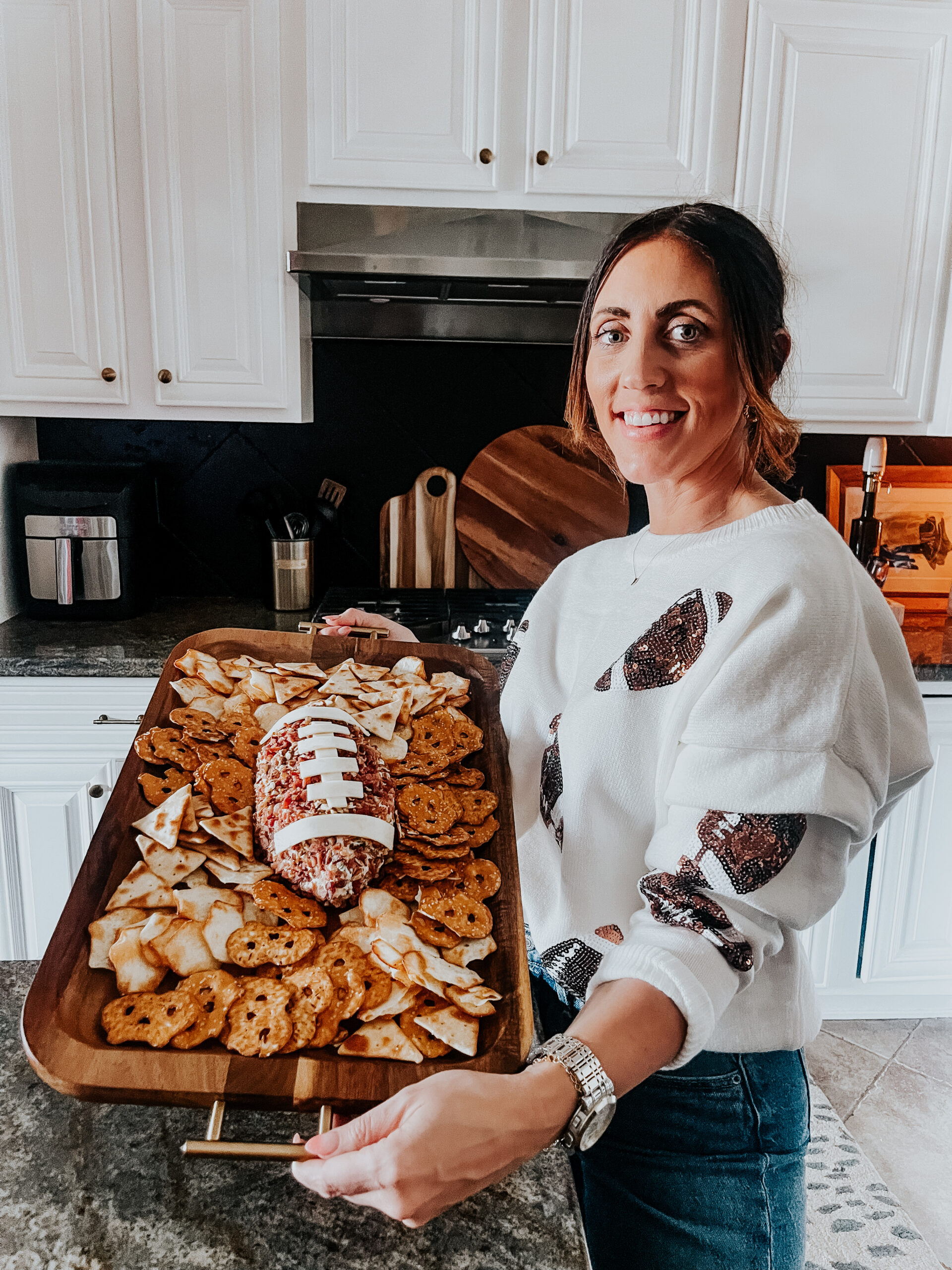 How to Make a Football Cheese Ball - This is our Bliss