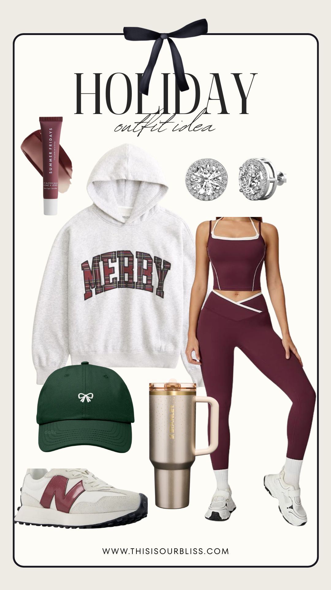 Holiday outfit inspo - casual athleisure - This is our Bliss - This is ...