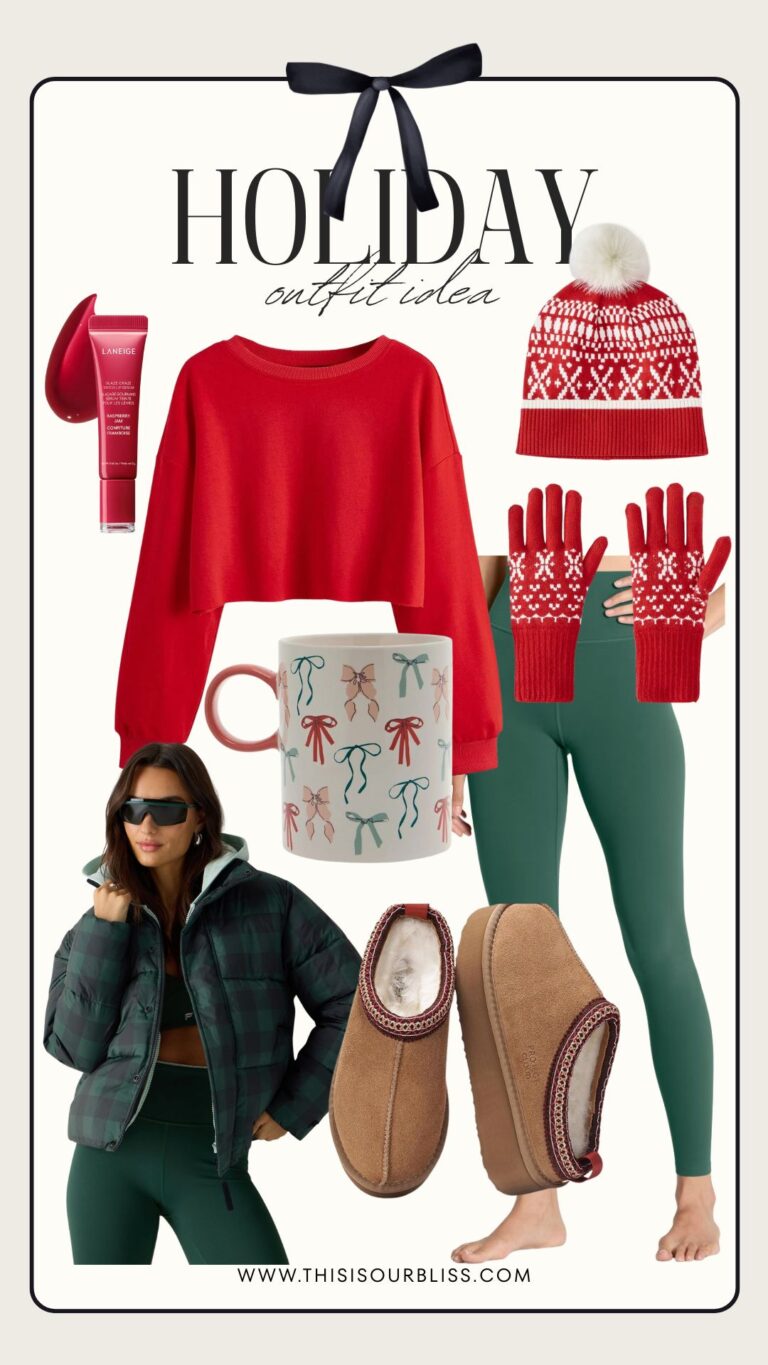 Holiday outfit inspo - casual athleisure - This is our Bliss - This is ...